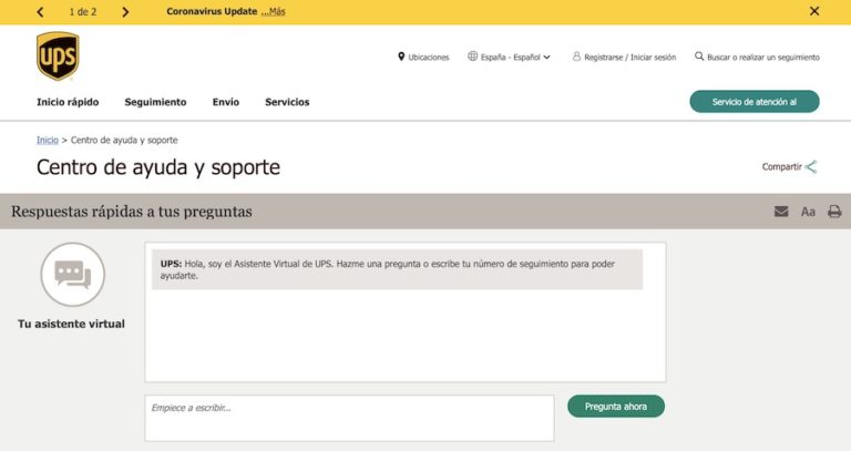 Atención al cliente de UPS: número de teléfono y correo de soporte