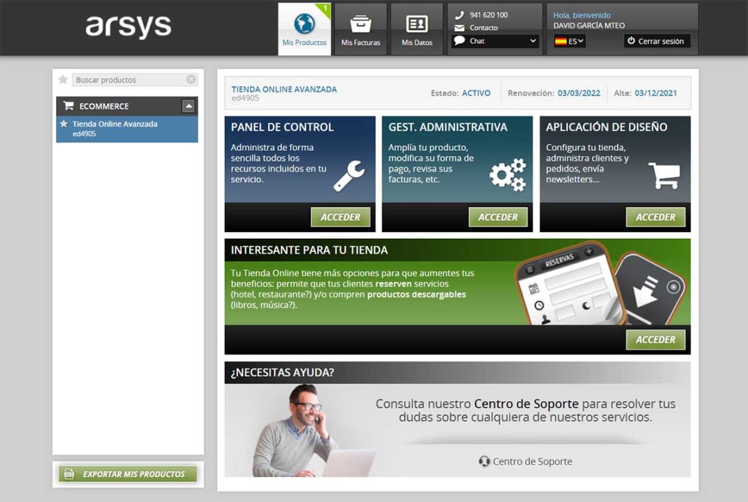 Cómo montar tu tienda online con Arsys en pocos pasos