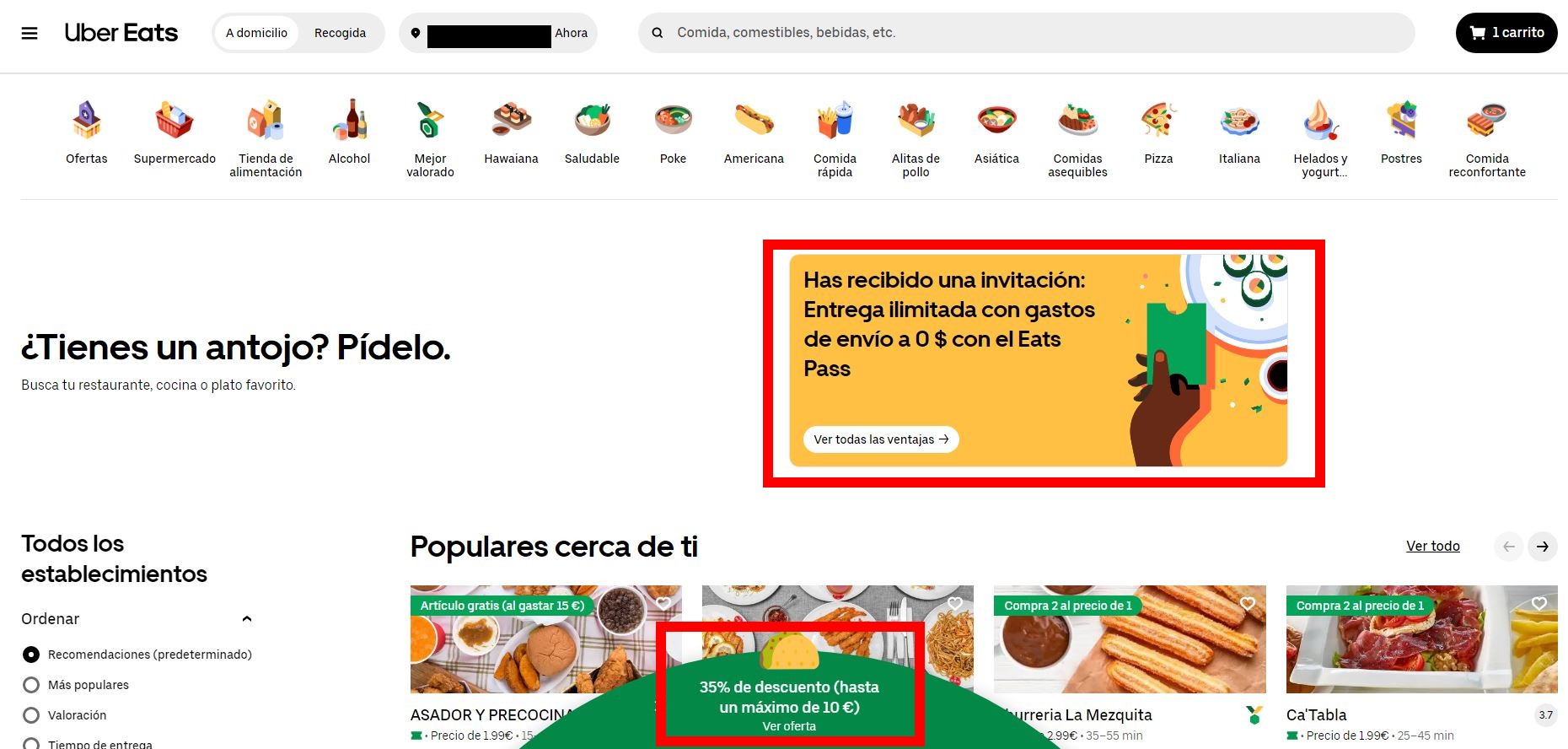 Cómo conseguir cupones y descuentos para pedir comida a domicilio
