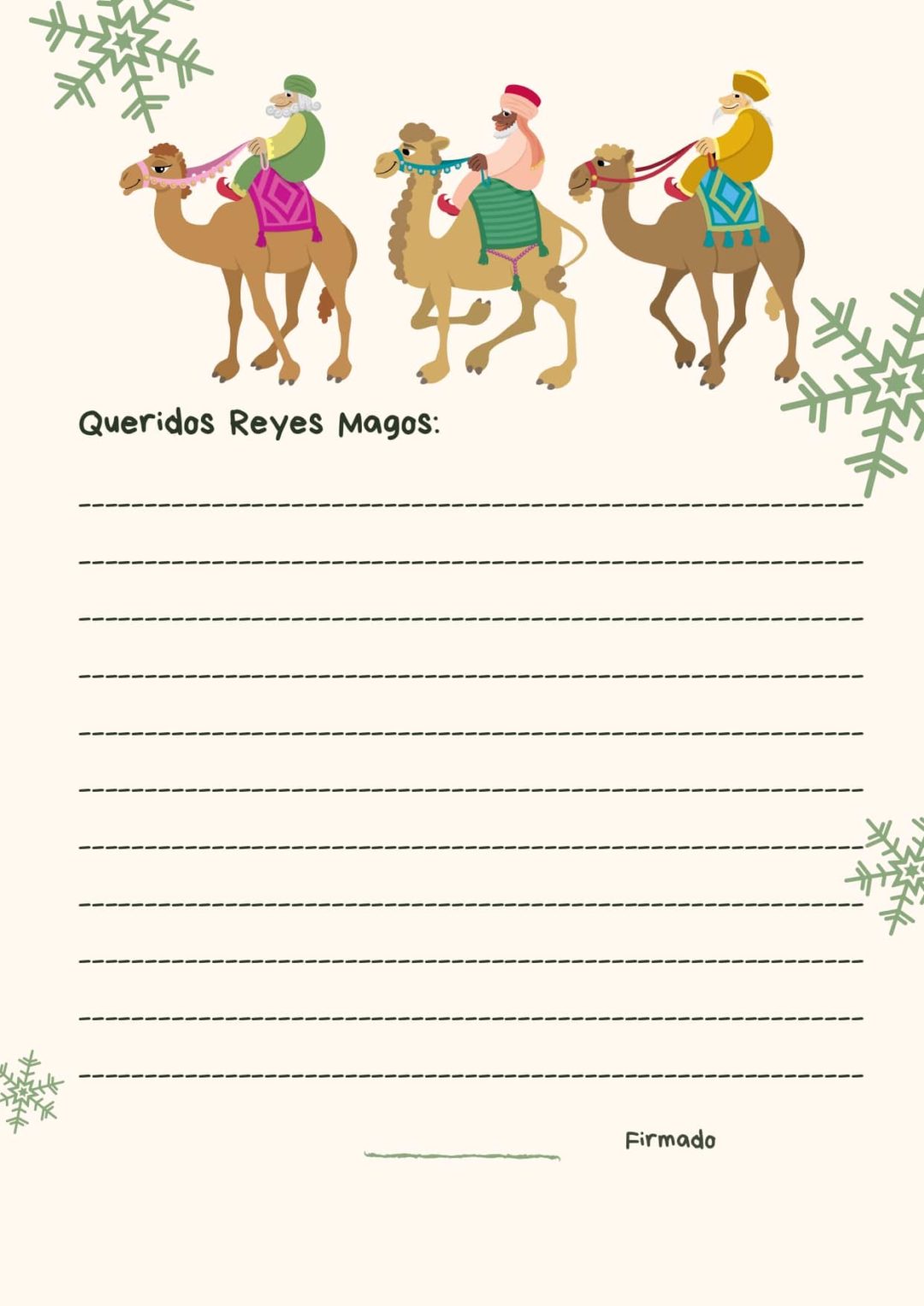 50 cartas para los Reyes Magos para descargar e imprimir