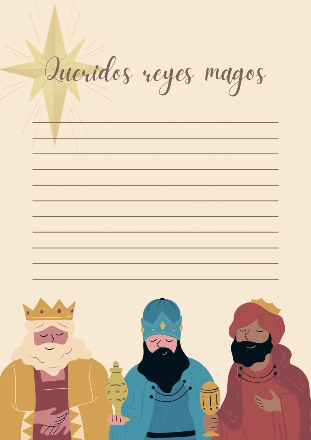 50 cartas para los Reyes Magos para descargar e imprimir