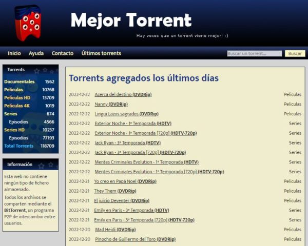 Las mejores páginas de torrent que funcionan en 2023