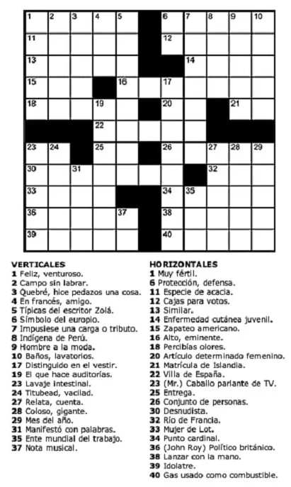 Crucigramas Imprimibles Para Personas Mayores Crucigramas Para