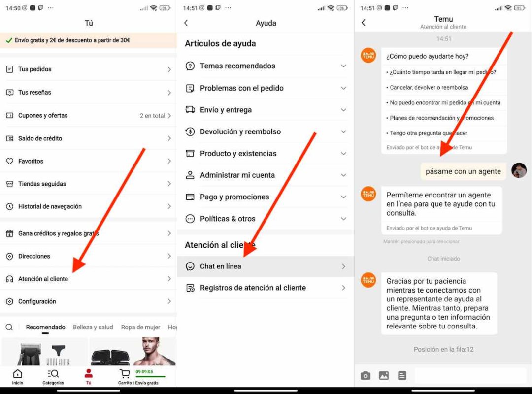 Atención al cliente de Temu: teléfono de contacto, email, chat de soporte…