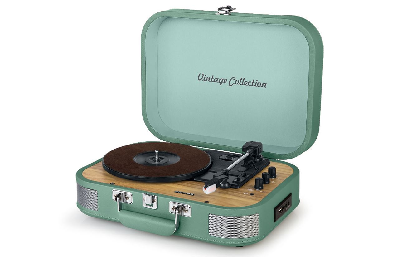 Muse MT-201 WG, un tocadiscos estéreo con maletín vintage para los más ...