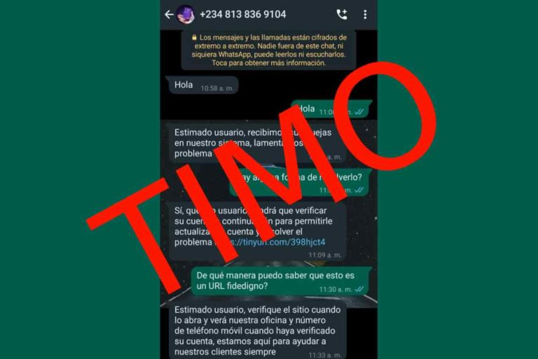 Mensaje o llamada de WhatsApp con prefijo +234, por qué no debes fiarte
