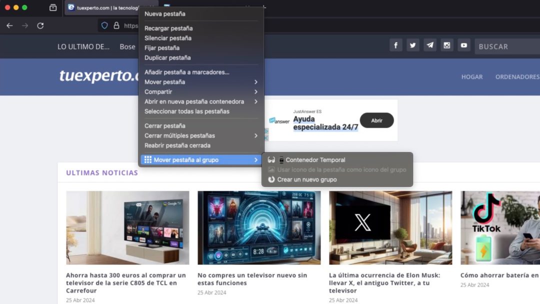 Cómo se pueden agrupar pestañas en Chrome, Edge, Firefox y Safari