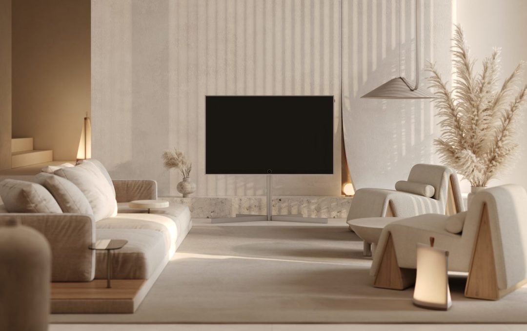 Loewe Stellar, un televisor OLED con una peana de hormigón e ...