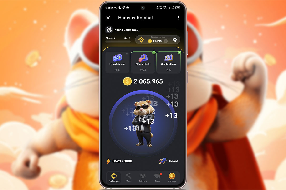 Cómo recibir tokens gratis en Hamster Kombat