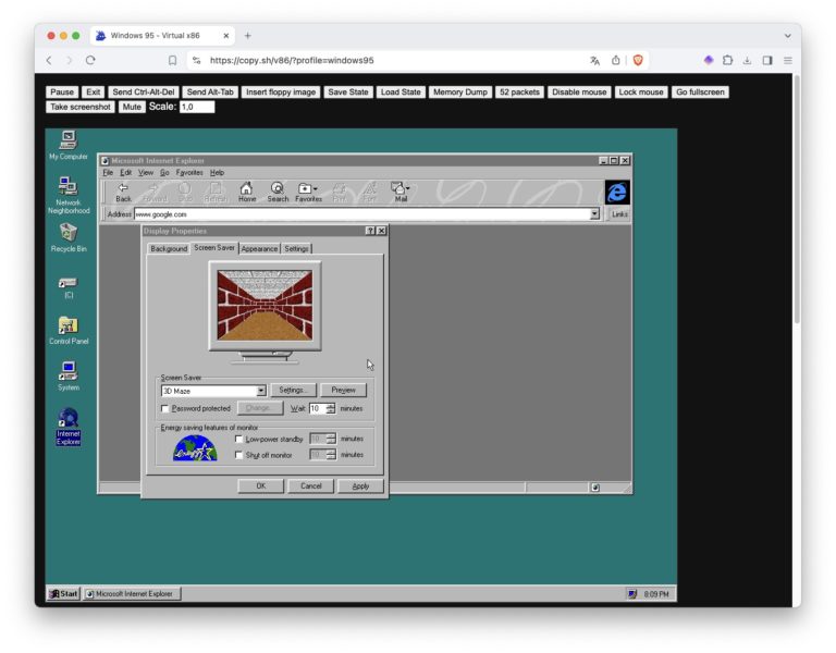 ¿Eres un nostálgico? Así puedes ejecutar Windows 95 en tu navegador