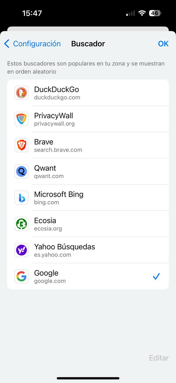 Cómo cambiar el buscador y el navegador por defecto en el móvil