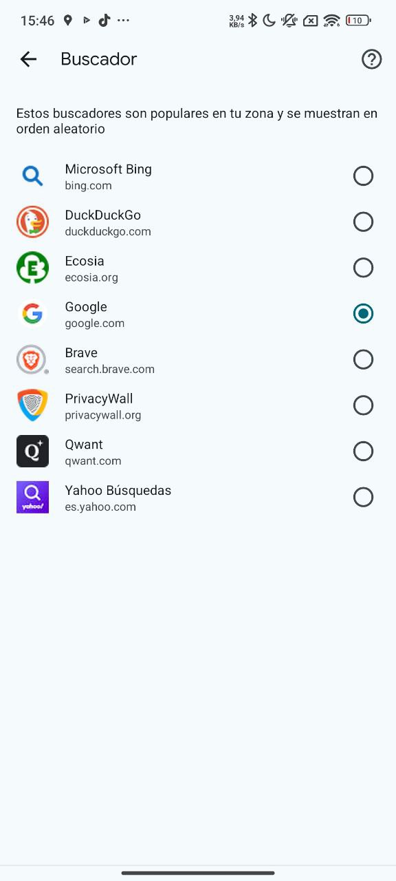 Cómo cambiar el buscador y el navegador por defecto en el móvil