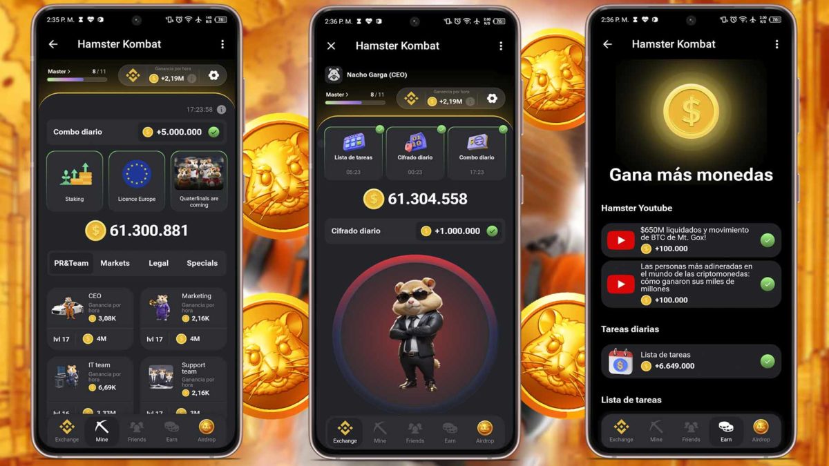 Los mejores canales y grupos de Telegram para conseguir tokens en Hamster Kombat