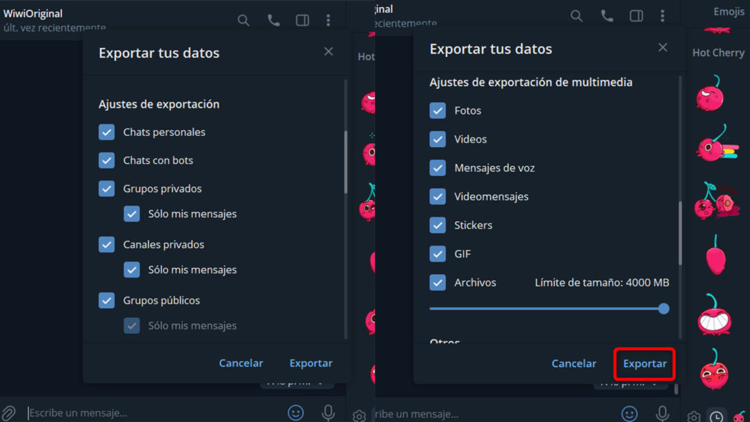 Cómo descargar tus chats y todos los archivos de Telegram paso a paso