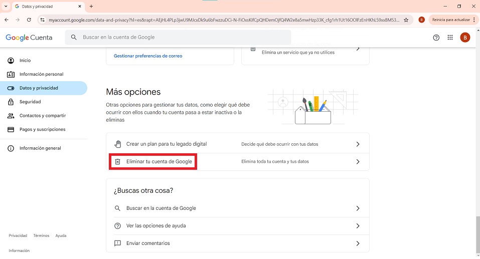 Cómo eliminar una cuenta de Google para siempre: tutorial paso a paso