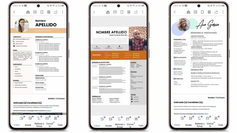 Plantillas de currículum gratis para descargar en Word y PDF