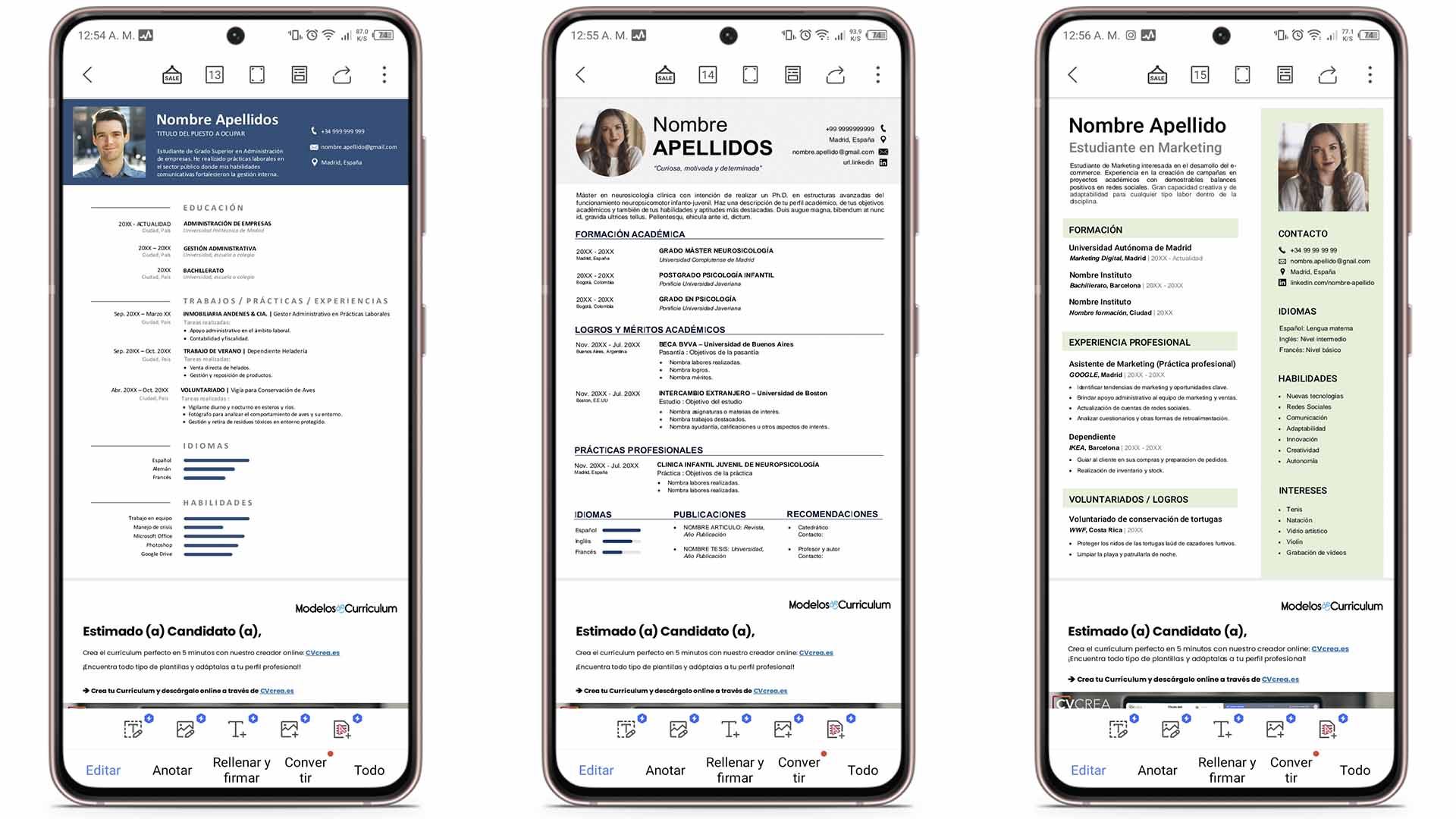 Plantillas de currículum gratis para descargar en Word y PDF