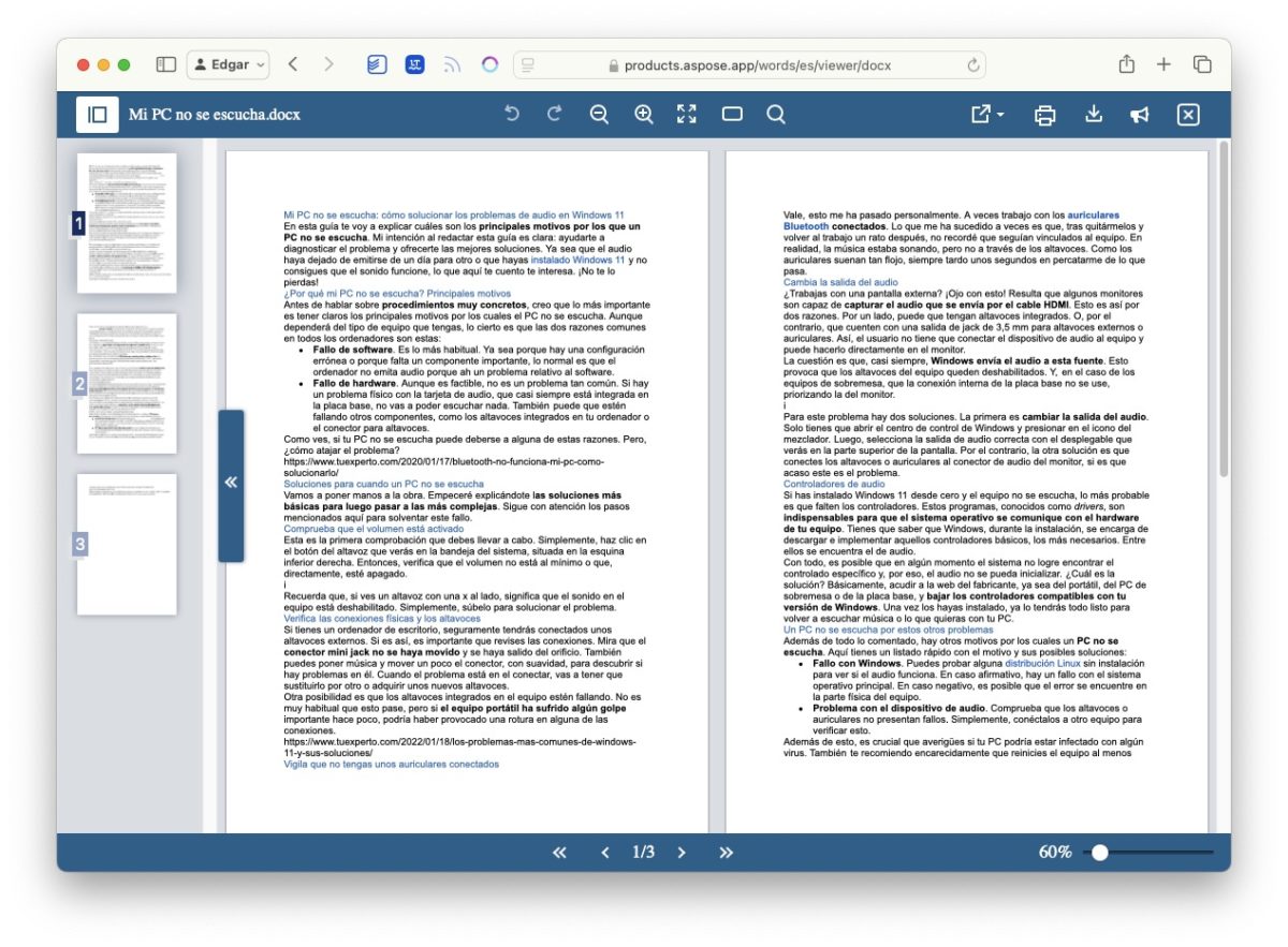 Cómo abrir documentos DOCX online y en Android gratis