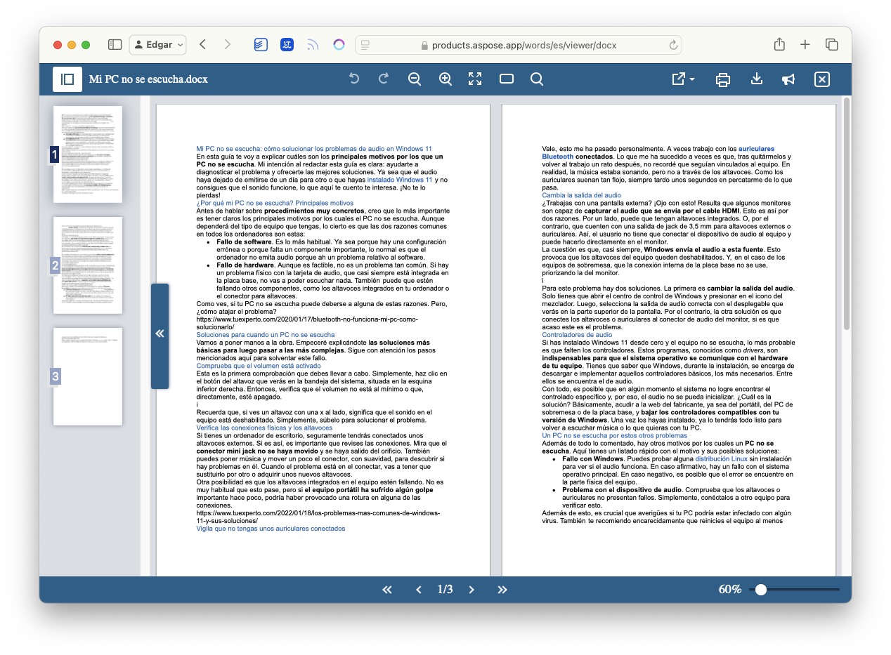 Cómo abrir documentos DOCX online y en Android gratis