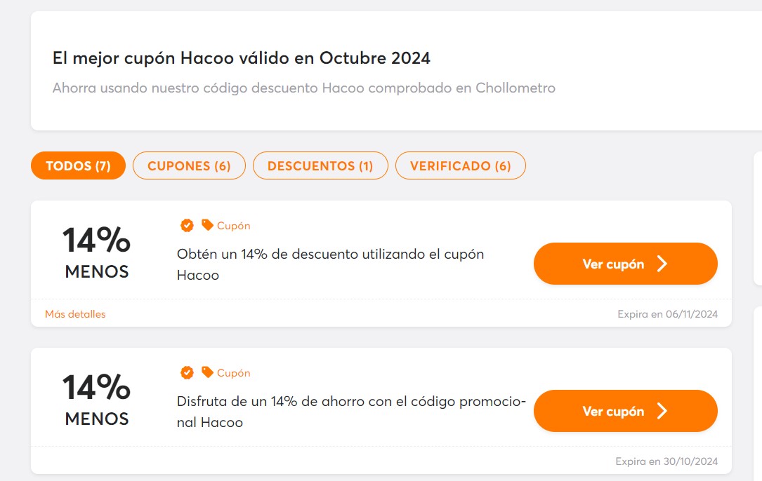 Cómo conseguir cupones y códigos de descuento en Hacoo