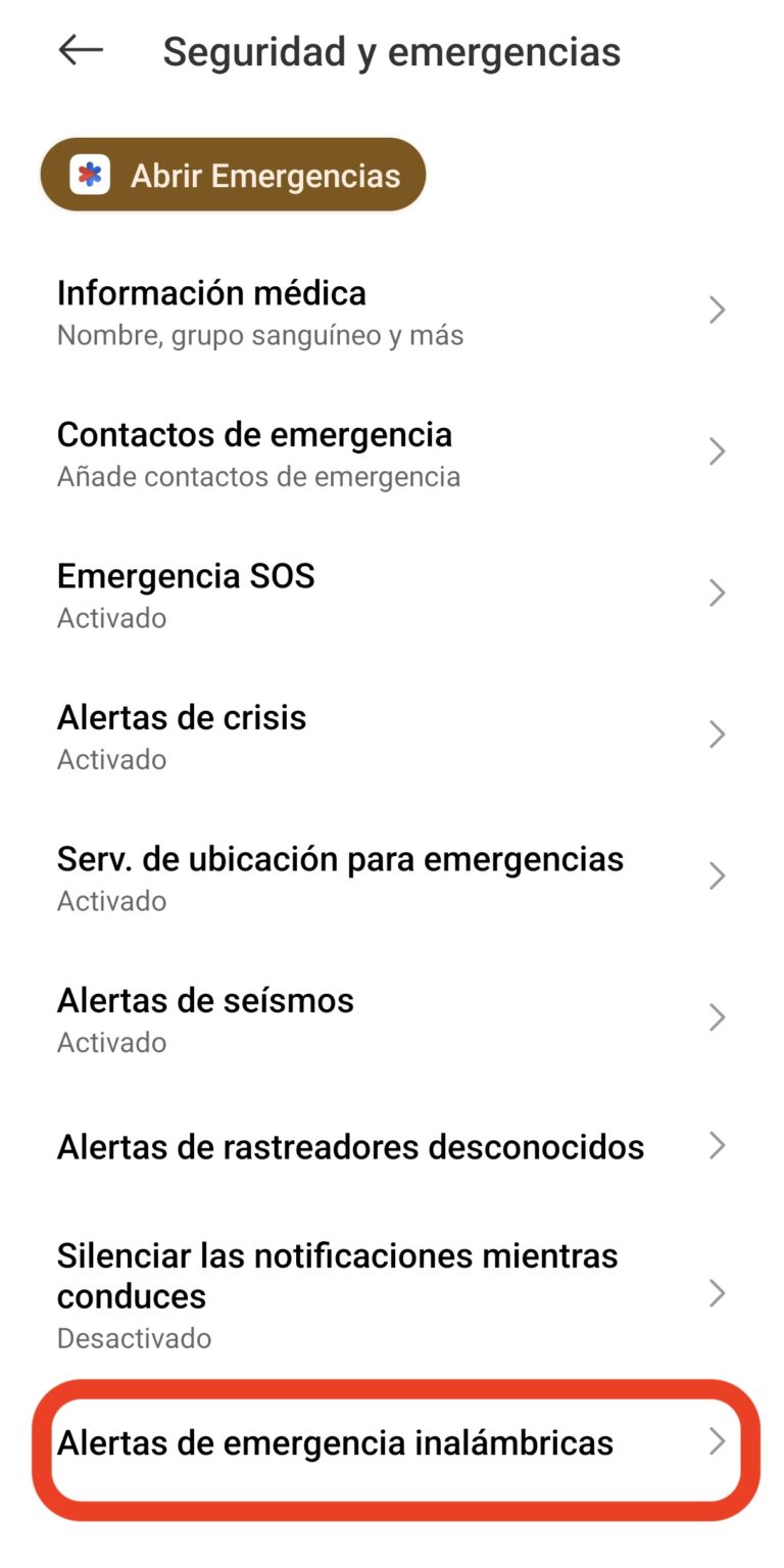 Cómo activar las alertas de emergencias de Protección Civil en el móvil