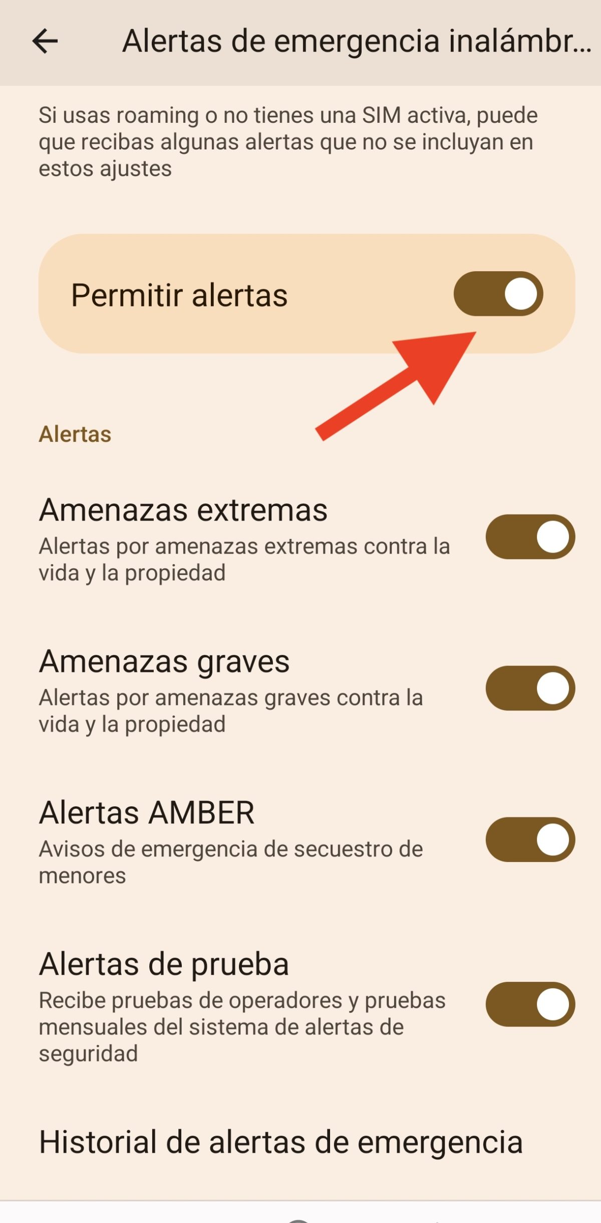 Cómo activar las alertas de emergencias de Protección Civil en el móvil