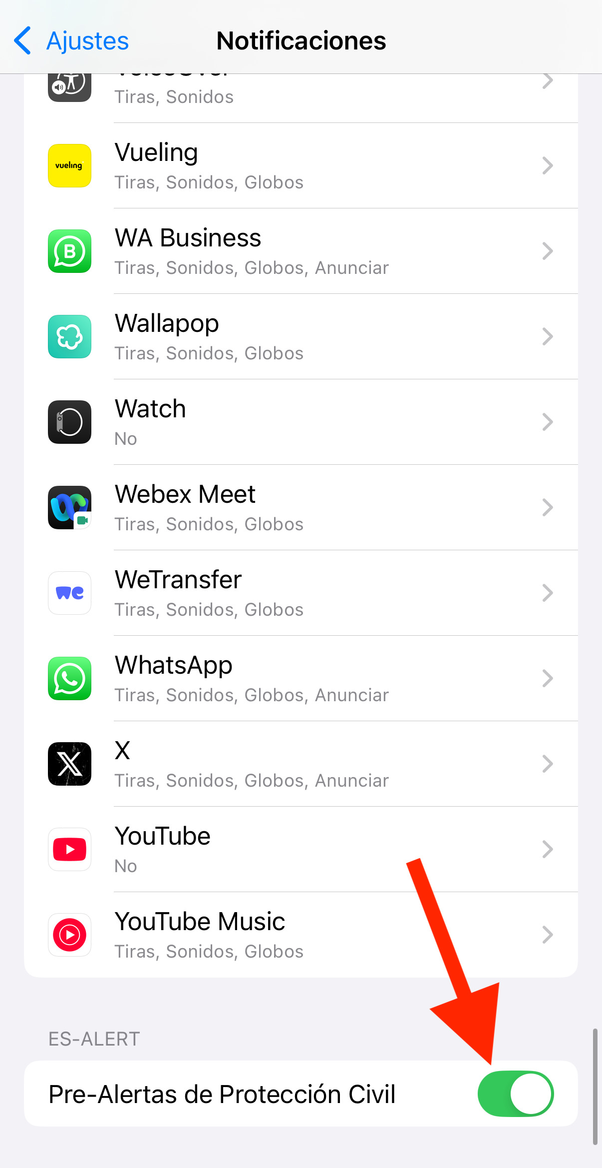 Cómo activar las alertas de emergencias de Protección Civil en el móvil