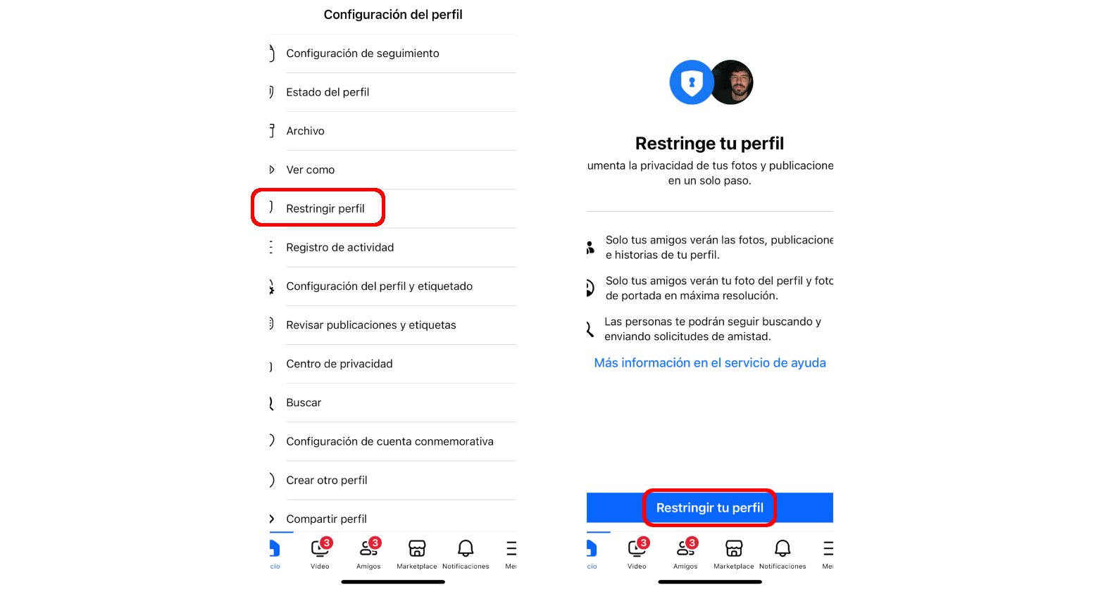 Por qué no puedo restringir mi perfil de Facebook