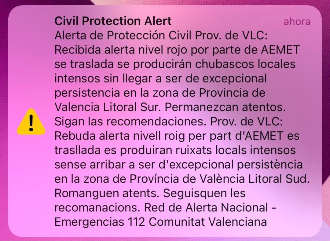 Cómo activar las alertas de emergencias de Protección Civil en el móvil