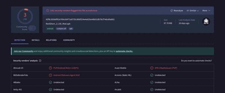 ¿Es fiable instalar el APK Mod de ReelShort para conseguir monedas ...