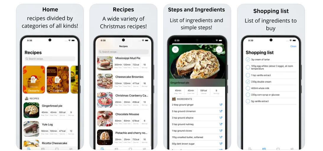 Las 9 mejores apps con recetas de cocina para hacer en Navidad