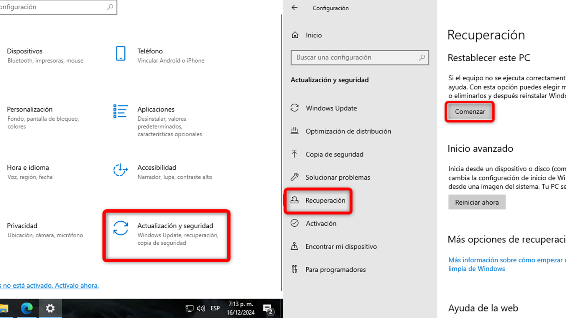 Cómo restaurar Windows sin borrar ninguna carpeta ni archivo personal