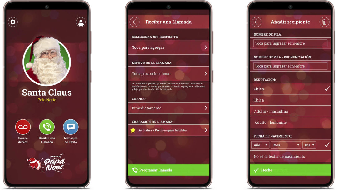 Las mejores apps de llamadas a Papá Noel para sorprender a los más pequeños en Navidad
