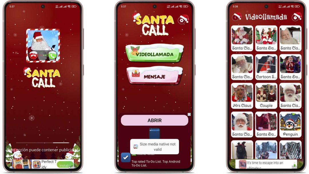 Las mejores apps de llamadas a Papá Noel para sorprender a los más pequeños en Navidad