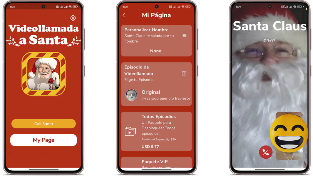 Las mejores apps de llamadas a Papá Noel para sorprender a los más pequeños en Navidad
