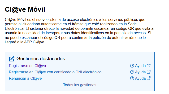 Cómo activar el usuario de Cl@ve Permanente