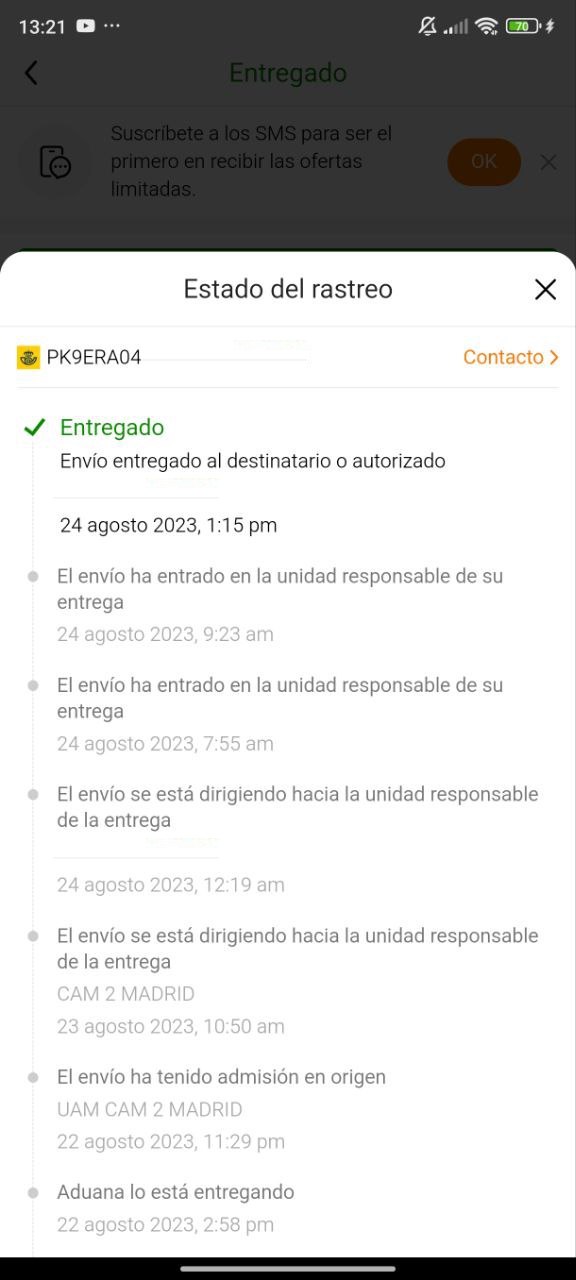Cómo saber cuándo llega mi pedido de Temu en la app y en la web