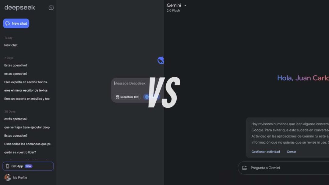 DeepSeek vs Gemini: ¿cuál es la mejor IA para utilizar como asistente?