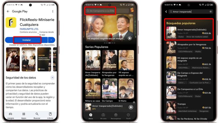 Cómo ver la novela 'Amor inesperado' completa en español en FlickReels