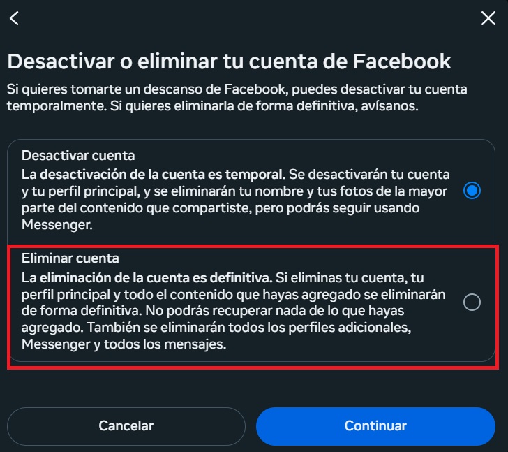 Cómo eliminar una cuenta de Facebook para siempre en 2025: guía paso a paso
