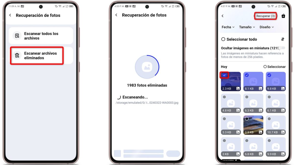 Cómo recuperar fotos borradas y archivos con la app Recuperar Fotos ...