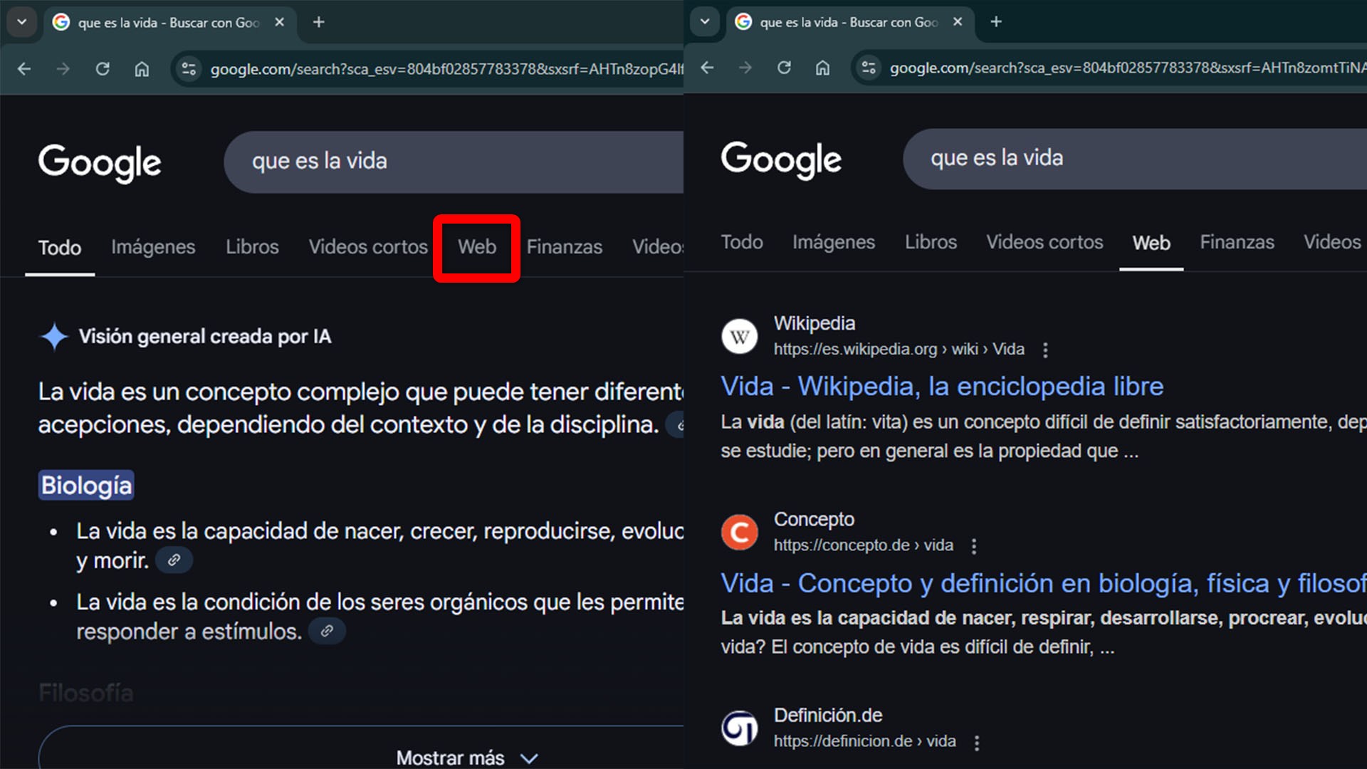Cómo quitar la IA de Google al navegar y buscar en Internet: guía paso ...