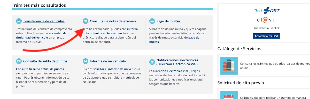 Cómo consultar las notas del examen de conducir en la app miDGT: guía paso a paso
