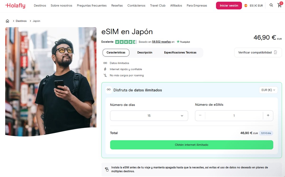 ¿Vale la pena usar la eSIM de Holafly en Japón? Así fue mi experiencia